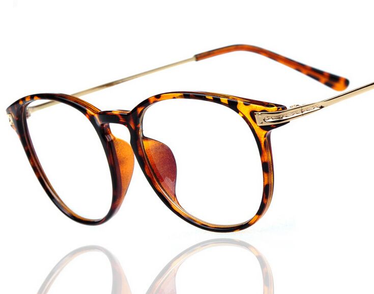 Women Designer Retro Frame Clear Lens Round Glasses Nerd Geek Eyeglass Eyewear