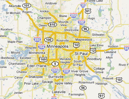 Zip Code Map Twin Cities - Map