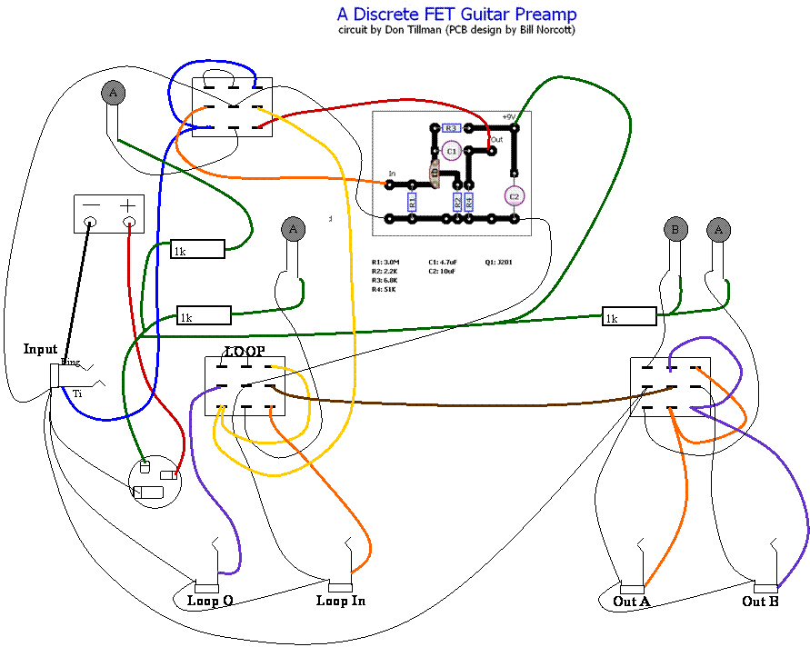 Guitar Pre-Amp with Effects Loop and A/B Build - DIY (Do It Yourself ...